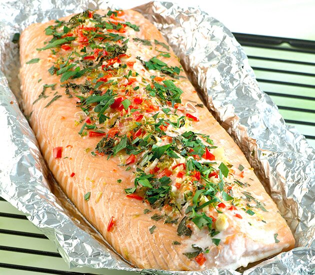 Recipe | Whole Grilled Norwegian Salmon Fillet | Seafood from Norway